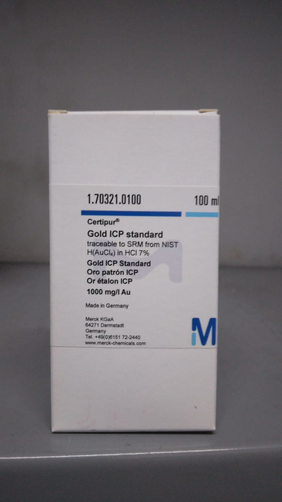 1.70321.0100 GOLD ICP STANDART MERCK
