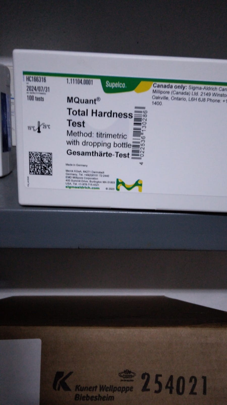 1.11104.0001 TOTAL HARDNESS TEST MERCK