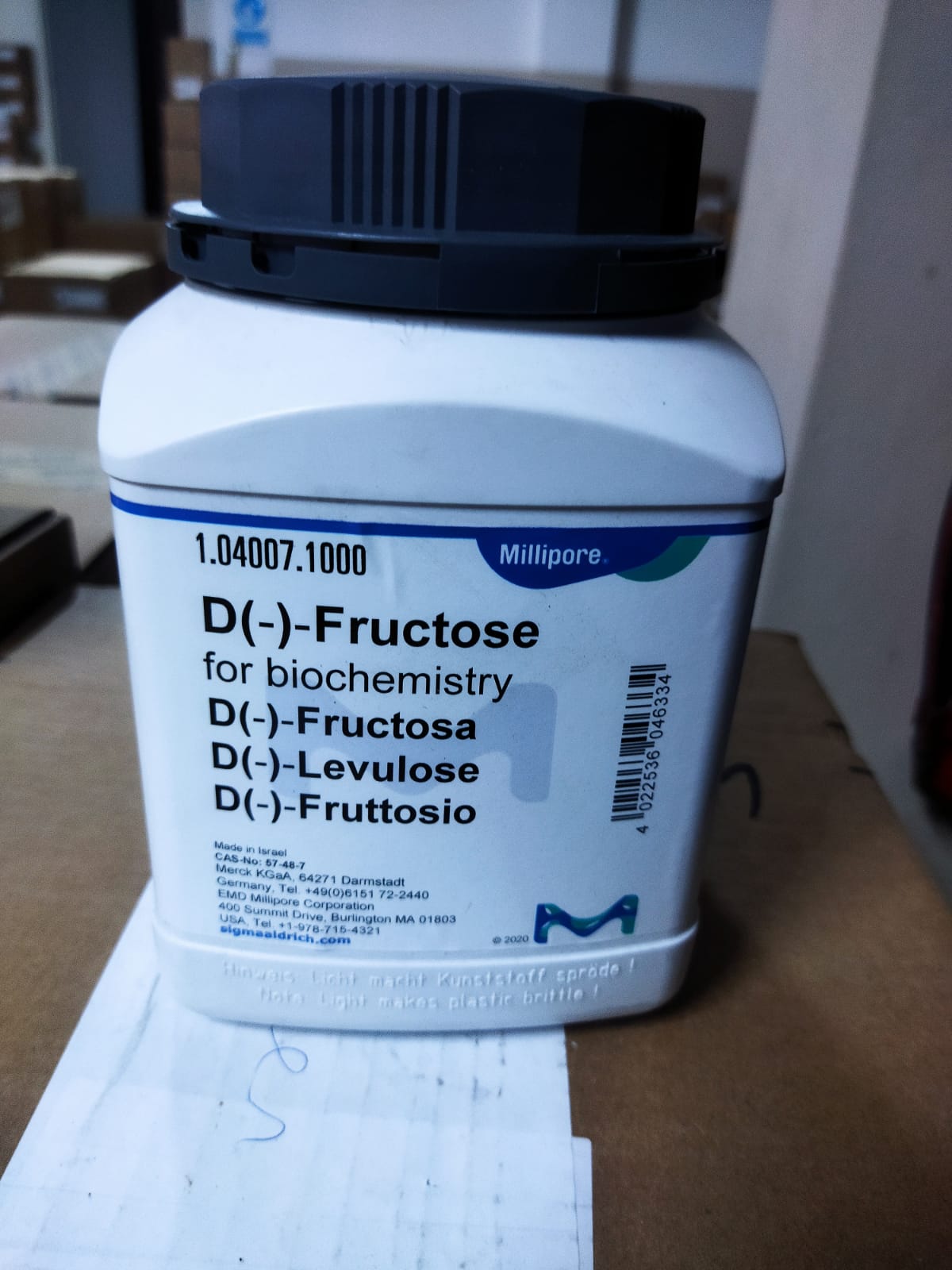 1.04007.1000 D(-)- FRUCTOSE MERCK